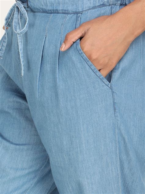 Women Denim String Trouser Young Fashion