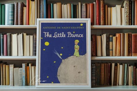 The Little Prince Book Cover Art Print Vintage Antoine De Saint
