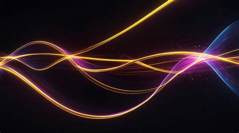 Premium Photo Dynamic 3d Yellow Light Beams And Speed Trails Background Generative Ai