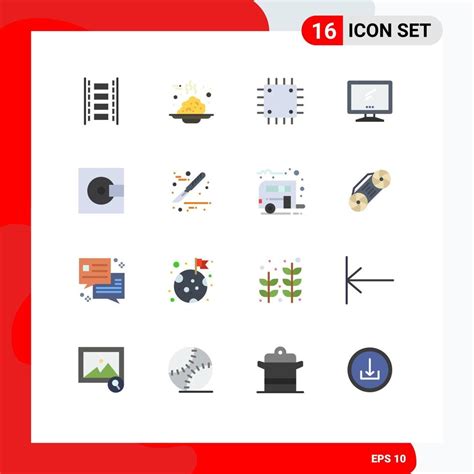 16 Universal Flat Color Signs Symbols Of Imac Monitor Thanks Day Computer Gadget Editable Pack