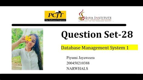 question set 28 database management system java institute youtube