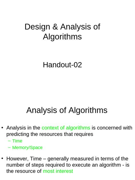 2 DAA - Handout-02-Analysis Intro | PDF | Algorithms | Control Flow
