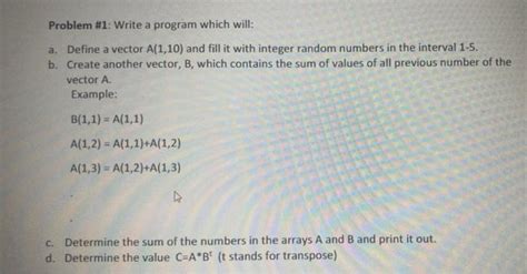 Solved Problem 1 Write A Program Which Will A Define A