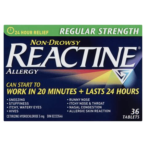 Buy Reactine Regular Strength 5mg Tablets 36 Ea Freshco