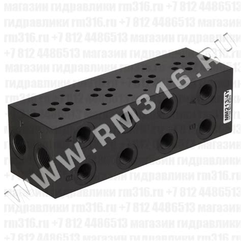 MM213/4YW20 ПЛИТА (СТАЛЬ) ПОД 4 МЕСТА (ГИДРОРАСПРЕДЕЛИТЕЛЯ) CETOP 3 NG6 ...