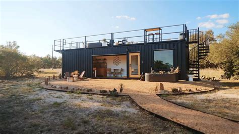 Rentable Shipping Container House Comes With Roof Deck And Garage Door