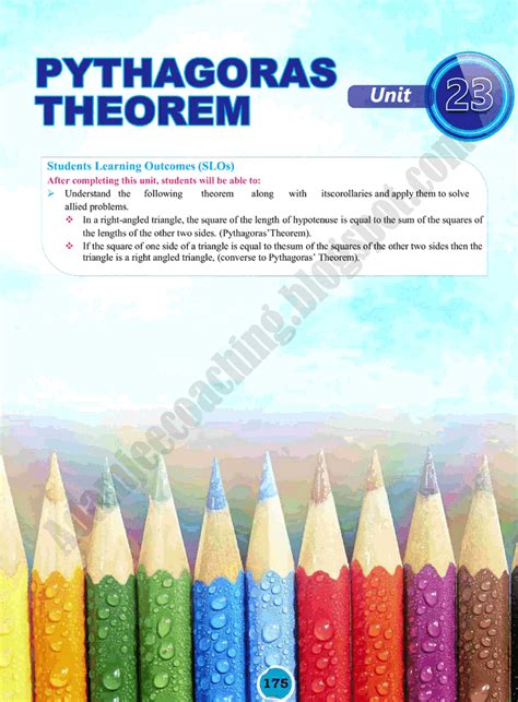 adamjee coaching pythagoras theorem maths class 10th text book