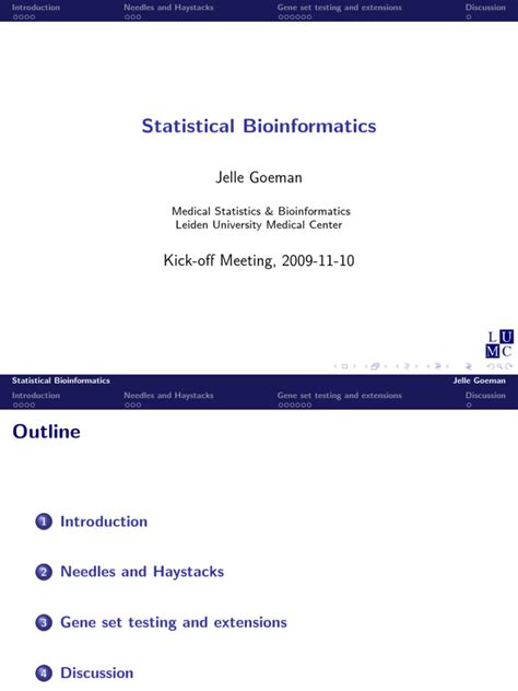 Slides Statistical Bioinformatics Pdf Mitosis Bioinformatics