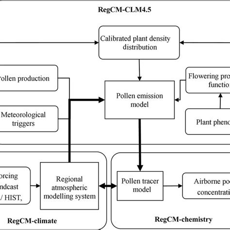 ragweed pollen modelling within online regcm pollen simulation