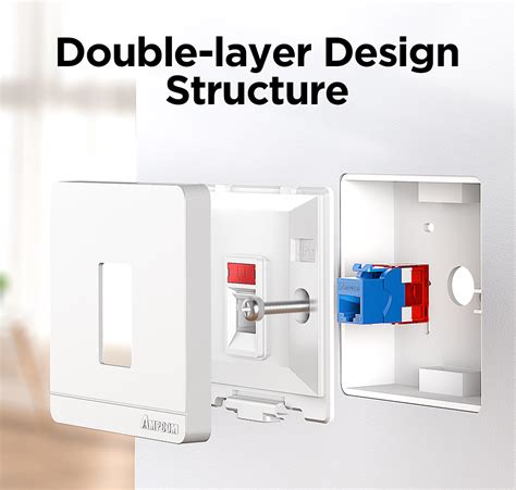 Ampcom Rj11 Rj45 Faceplate Wall Socket Wallplate Face Plate 1 Port 2 Port 4 Port Networking