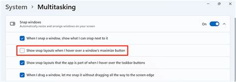 How To Turn Off Snap Layouts In Windows 11