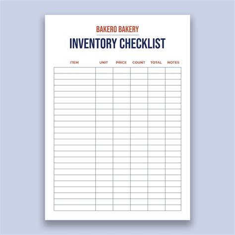 Simple Inventory Template