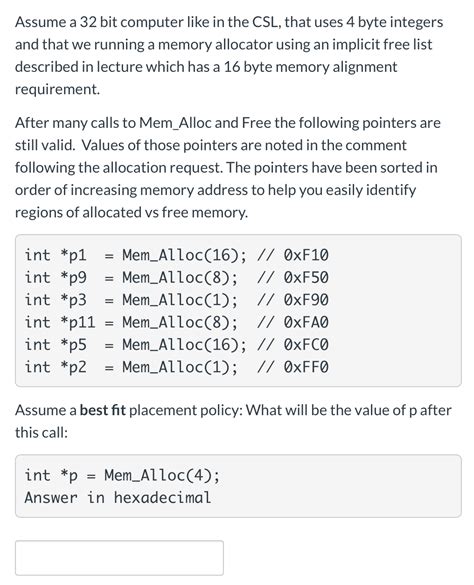 Solved Assume A 32 Bit Computer Like In The Csl That Uses 4