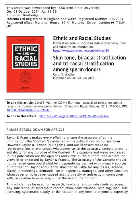 Pdf Skin Tone Biracial Stratification And Tri Racial Stratification