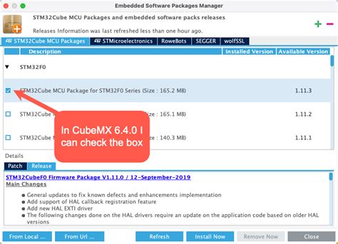 Solved Unable To Install Embedded Software Packages In St Stmicroelectronics Community