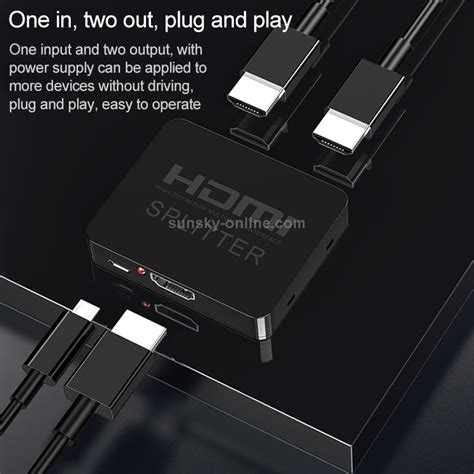 1x2 미니 Hdmi 증폭기 분배기 3d 및 4k X 2k 지원 흰색