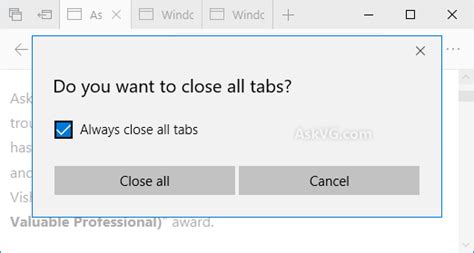 Tip Enable Disable Warning On Closing Multiple Tabs In All Web