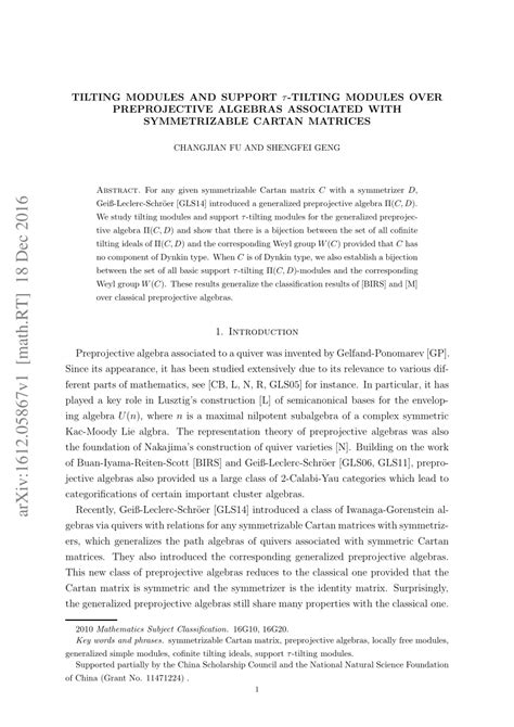 pdf tilting modules and support tau tilting modules over