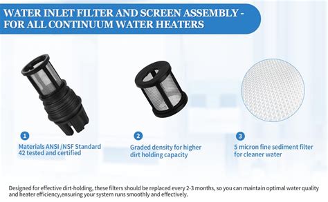 Dtjd006 Water Filter Cover With Egbd032 Inlet Filter For Tankless Water