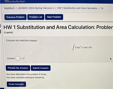 Solved Webwork ﻿jafarov 2024 Spring Calculus 2 ﻿hw 1