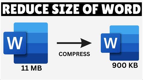 How To Compress Word File Reduce Size Of Word Document Youtube