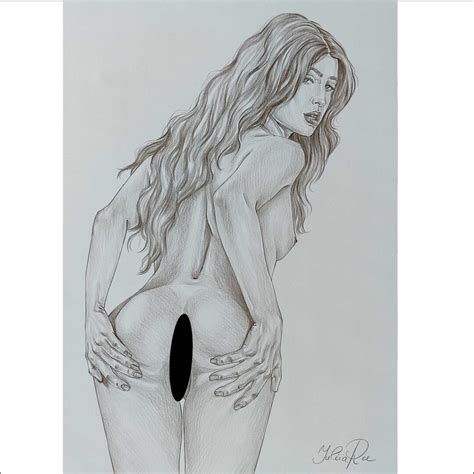 Erotic Art Romantic Sex Scene Original Colored Pencil Drawing Erotic Nude Gift Idea NOT A PRINT