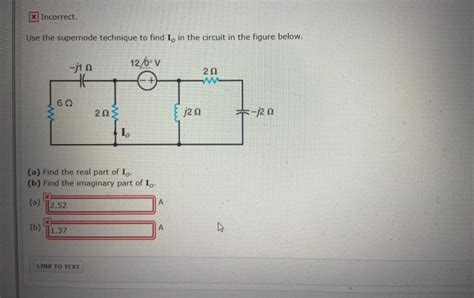Solved Incorrect Use The Supernode Technique To Find I In