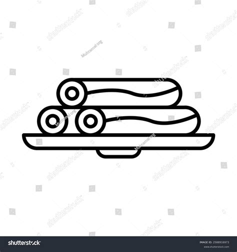 Popiah Icon Outline Vector Symbol Sign Stock Vector Royalty Free 2588916973 Shutterstock