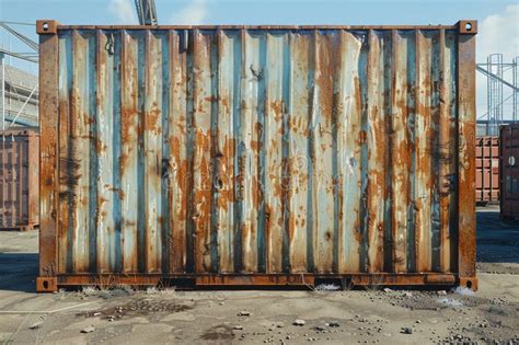 Ai Generative Rusted Shipping Container Stock Illustration Illustration Of Metal Iron