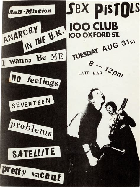 Jamie Reid Sex Pistols At The 100 Club 31 August 1976 The Sex