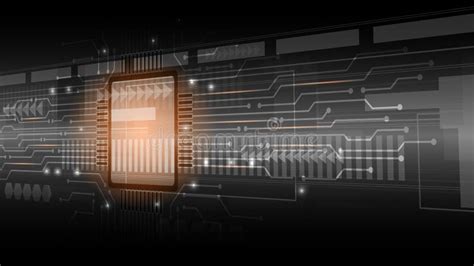 Abstract Computer Microprocessor Circuit Board Background Stock Illustration Illustration Of
