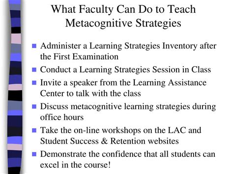 Ppt Approaches For Teaching Metacognitive Strategies To Individuals And Groups Powerpoint