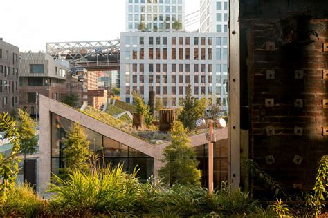 Angular Concrete Buildings Surround Domino Square Plaza