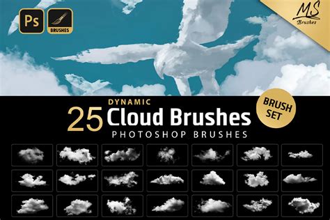 25 براش ابر برای فتوشاپ 🔥کد فایل 165617