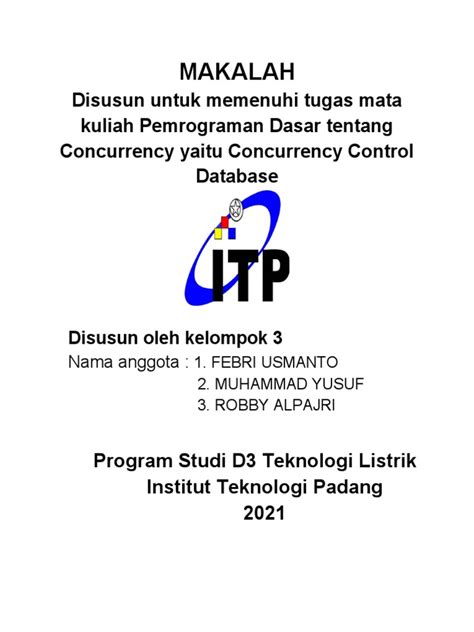 makalah kelompok 3 concurrency control pdf