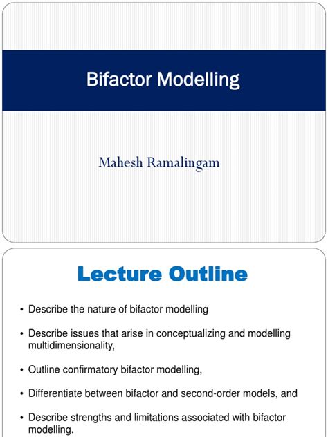 Bifactor Modelling Mahesh Ramalingam Pdf Correlation And Dependence Neuroscience