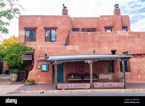 Horizontal Image Of The Exterior Facade Of The Pink Adobe Restaurant