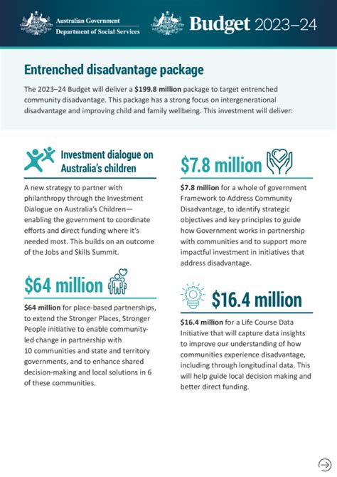 Entrenched Disadvantage Package Department Of Social Services