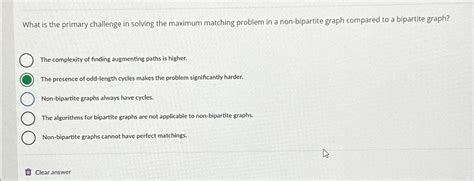 Solved What Is The Primary Challenge In Solving The Maximum Chegg