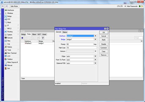 Настройка bonding на mikrotik
