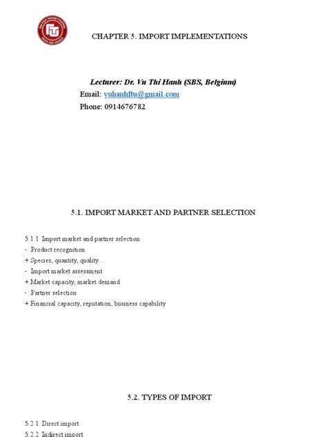Import Contract Implementation Pdf Service Industries Business Process