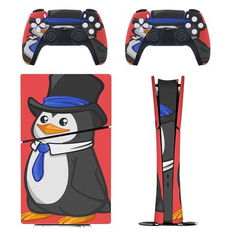 Penguin Hat Ps5 Ps5 Slim Digital Disc Skin Sticker For Console And Controller Skins