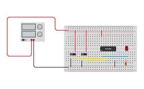 Circuit Design Nor Gate Tinkercad