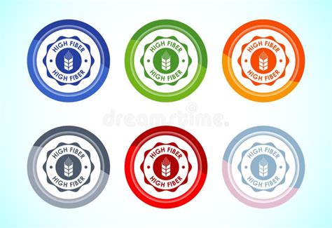 High Fiber Food Icon Design Illustration High Fiber Badge Label 6