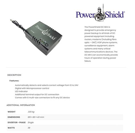 Buy Power Shield DC Mini UPS PSDCM PC Case Gear Australia