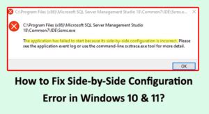 Fixes Side By Side Configuration Is Incorrect Windows
