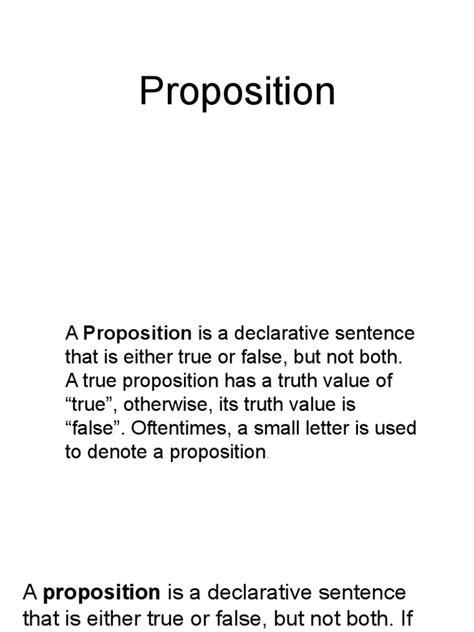 Proposition Pdf