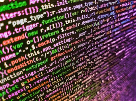Programming Source Code Abstract Screen Of Software Developer Frontend