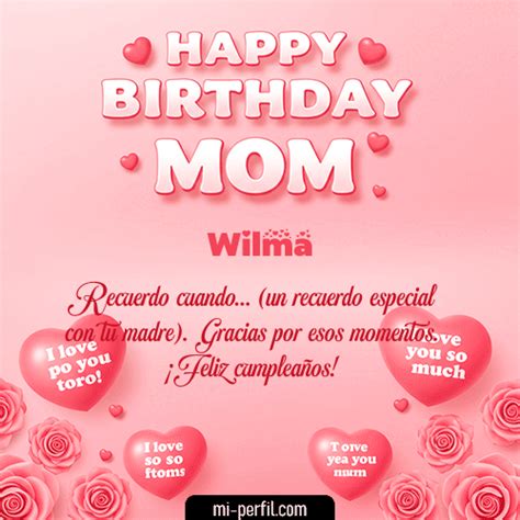 🎂 Feliz Aniversario Mi Amor 2 Wilma Tarjetas  Online
