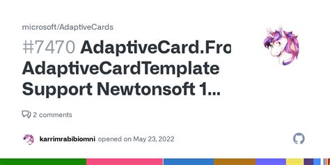Adaptivecardfromjson Adaptivecardtemplate Support Newtonsoft 13 With